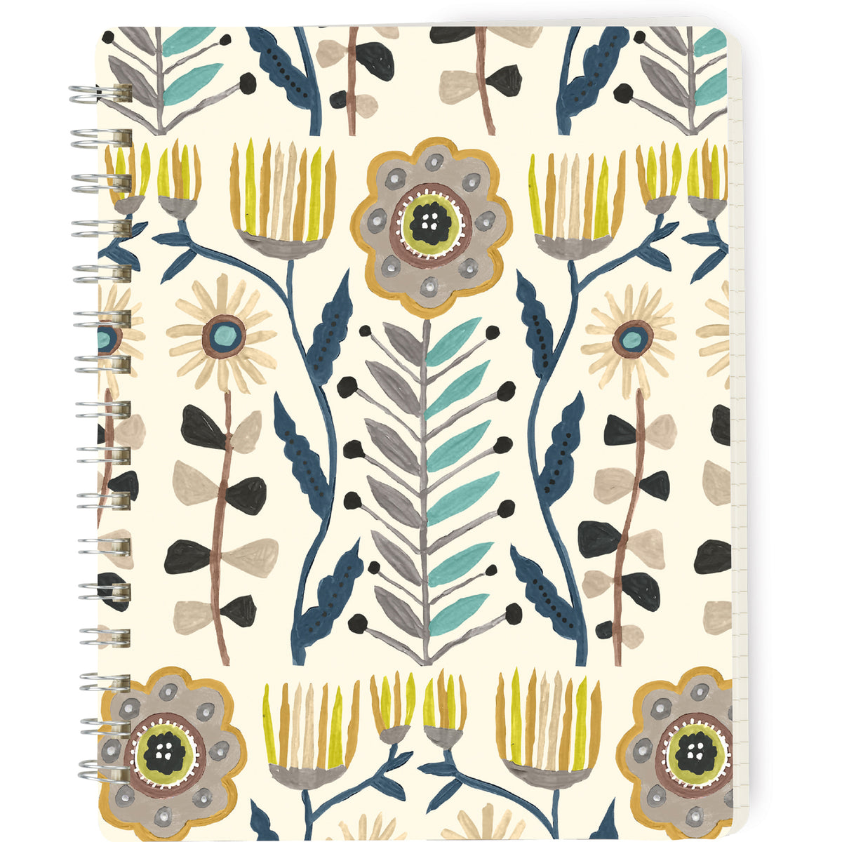 Primitive Floral Spiral Notebook – Victory Road Farm